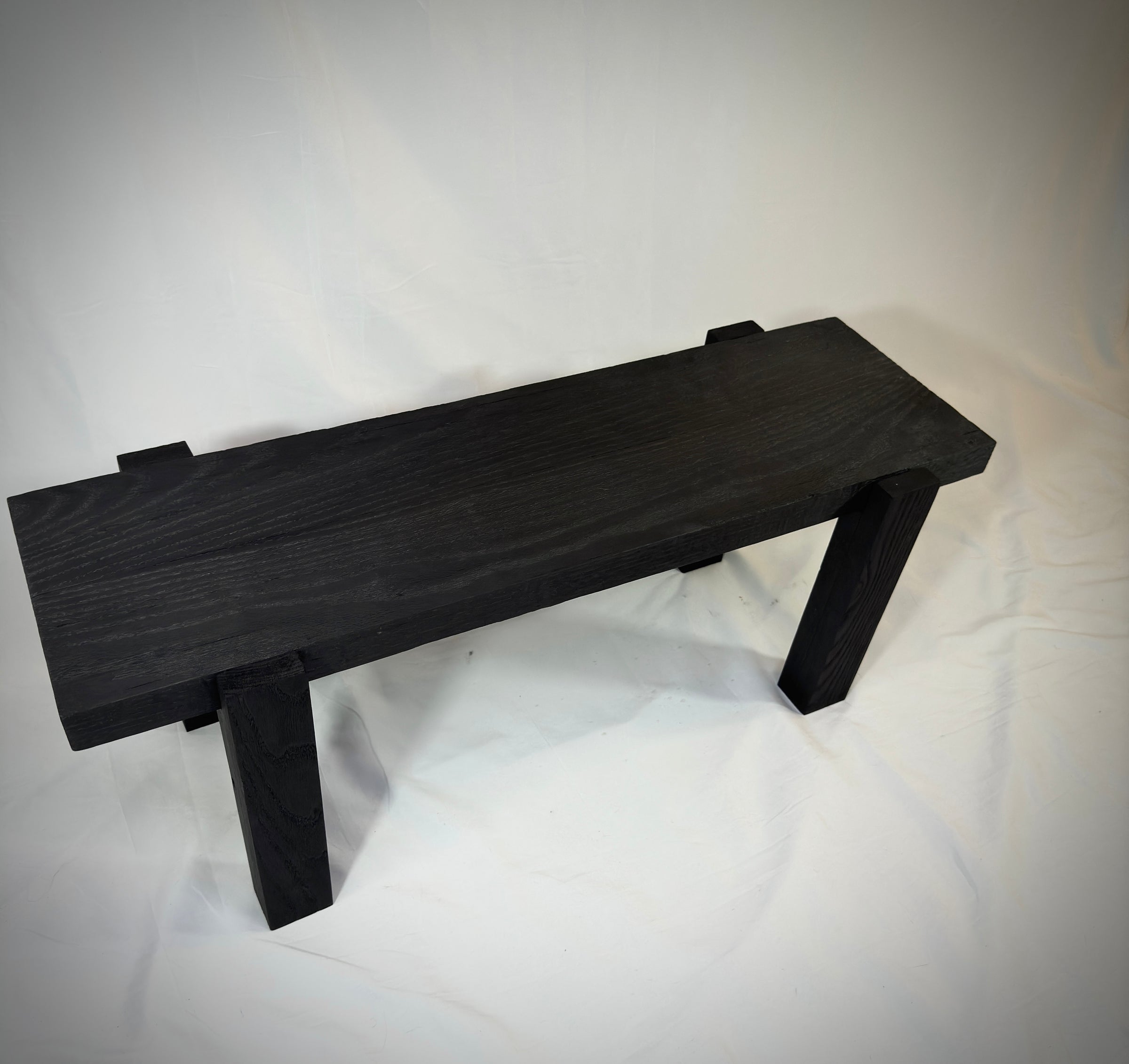 Modern Yakisugi Oak Bench | Shou Sugi Ban Wood Bench | K. Jaunté Studio